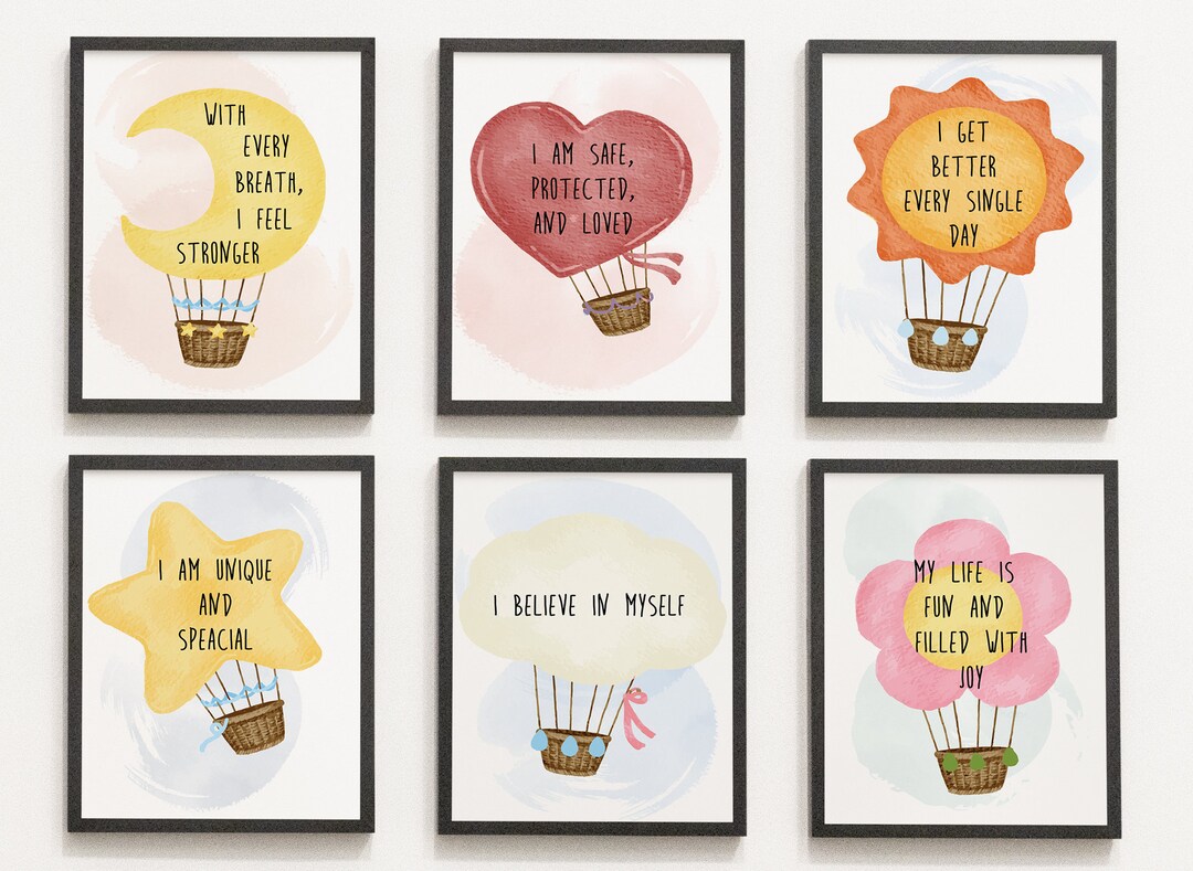 AFFIRMATIONS Poster - Printable Positive Quote Cards - Self Esteem ...