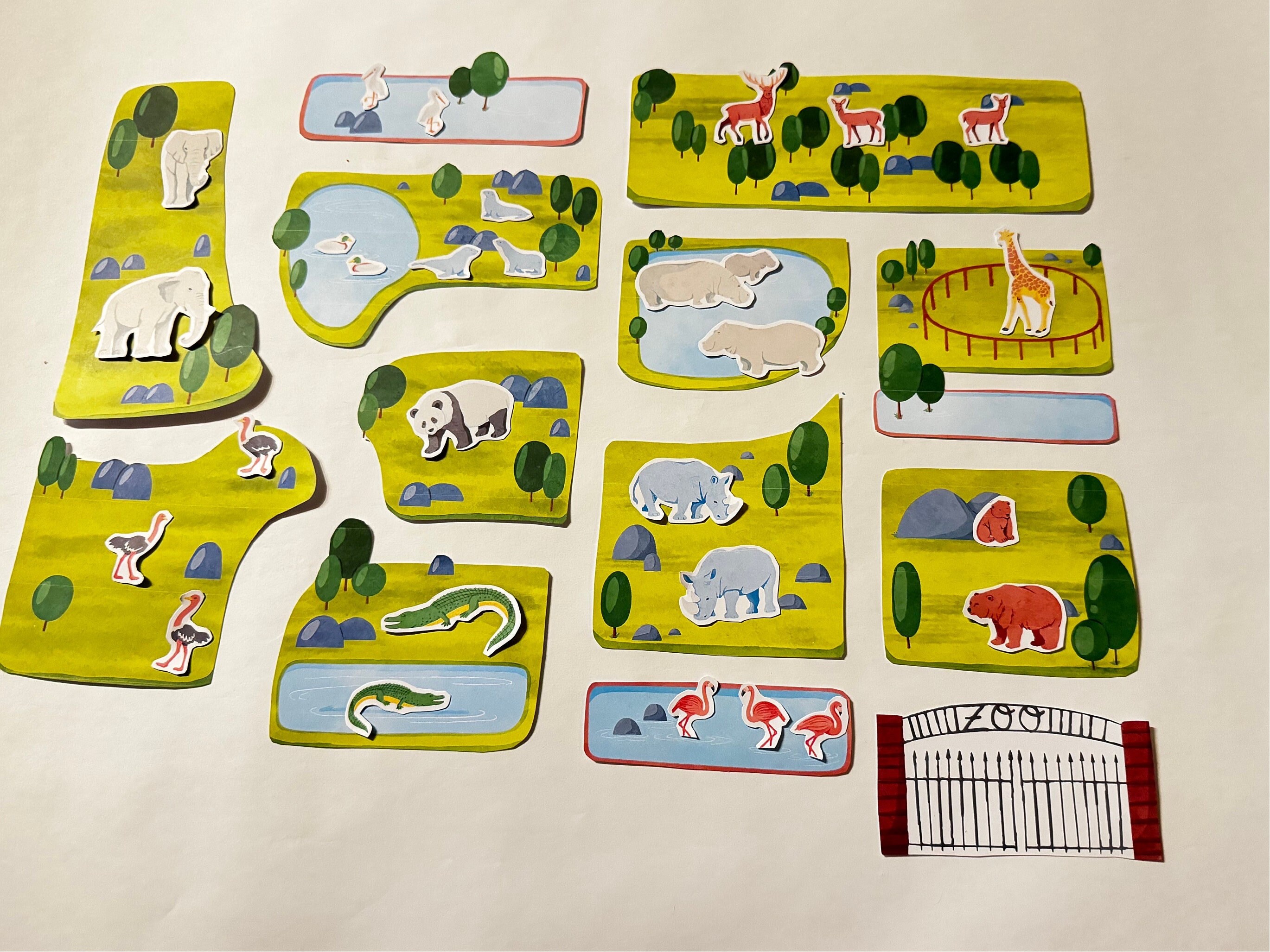 Printable Zoo Park and Paper Animals, Activities for Kids - Etsy