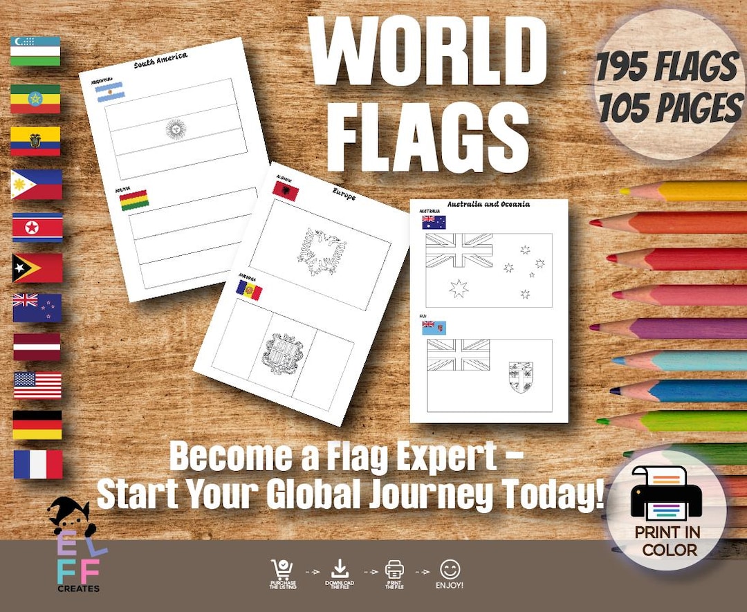 Flags Coloring Pages Printable for Kids - Coloring Book for Kids ...