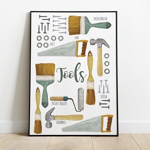 TOOLS Printable Poster Printable Learning Material Homeschool Preschool ...