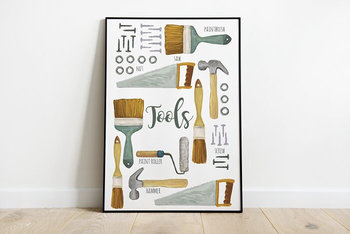 TOOLS Printable Poster Printable Watercolor Learning - Etsy