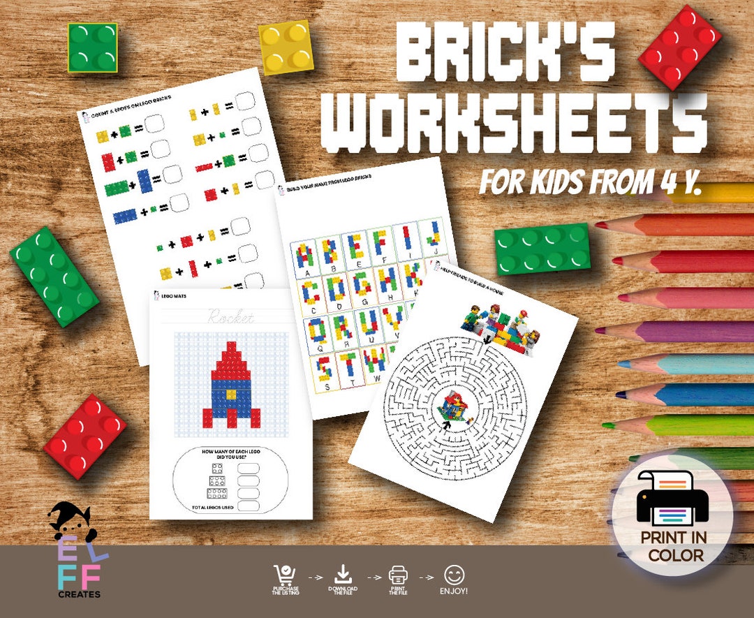 Printable BRICK'S Worksheets Homeschool Montessori Materials Printable ...