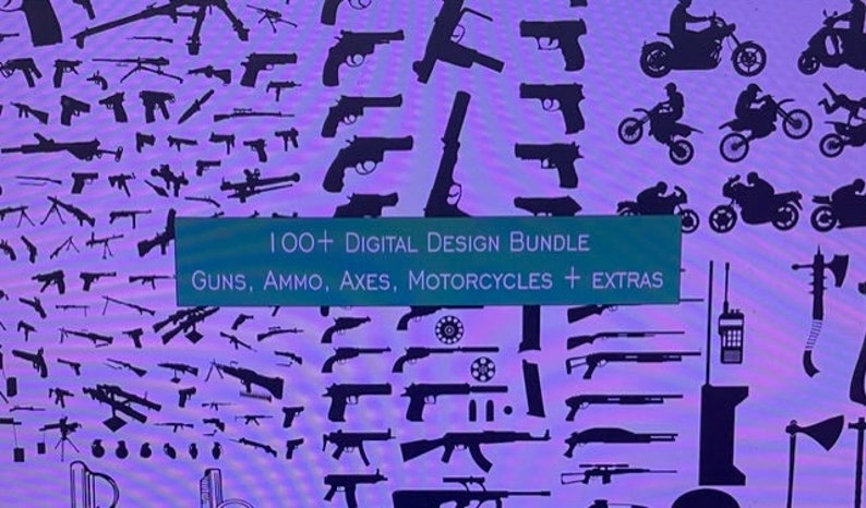 Mega SVG Bundle, Guns, Ammo, Ax, Motorcycles Plus Extras, T Shirt ...
