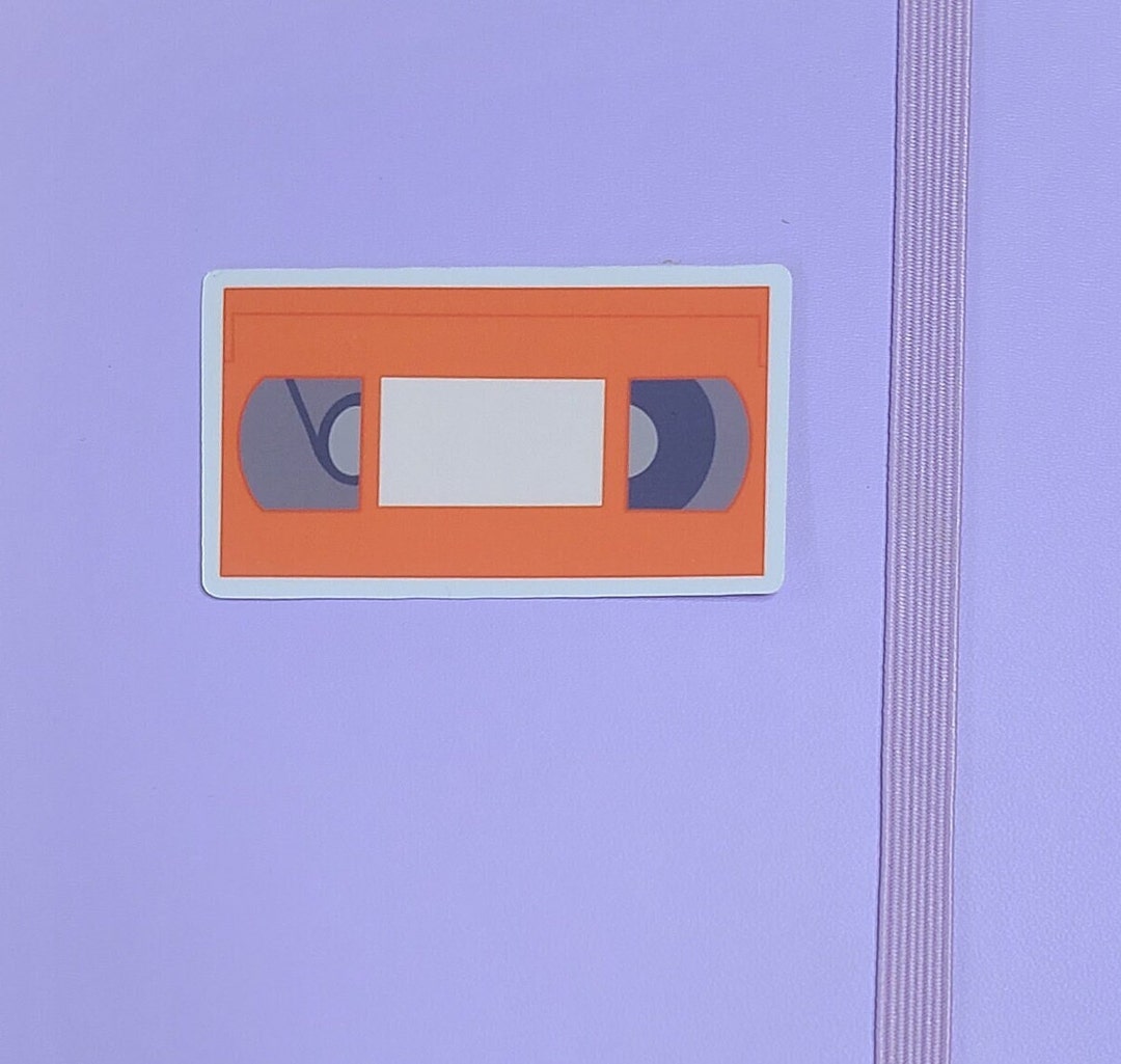 Retro Orange VHS Sticker Waterproof Vinyl Decal 90's Nickelodeon Tape ...