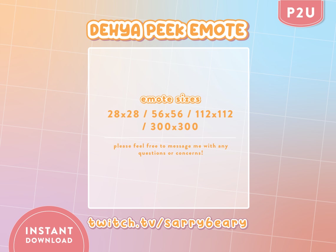 Dehya Genshin Impact Peeking Emote for Twitch/youtube/discord - Etsy