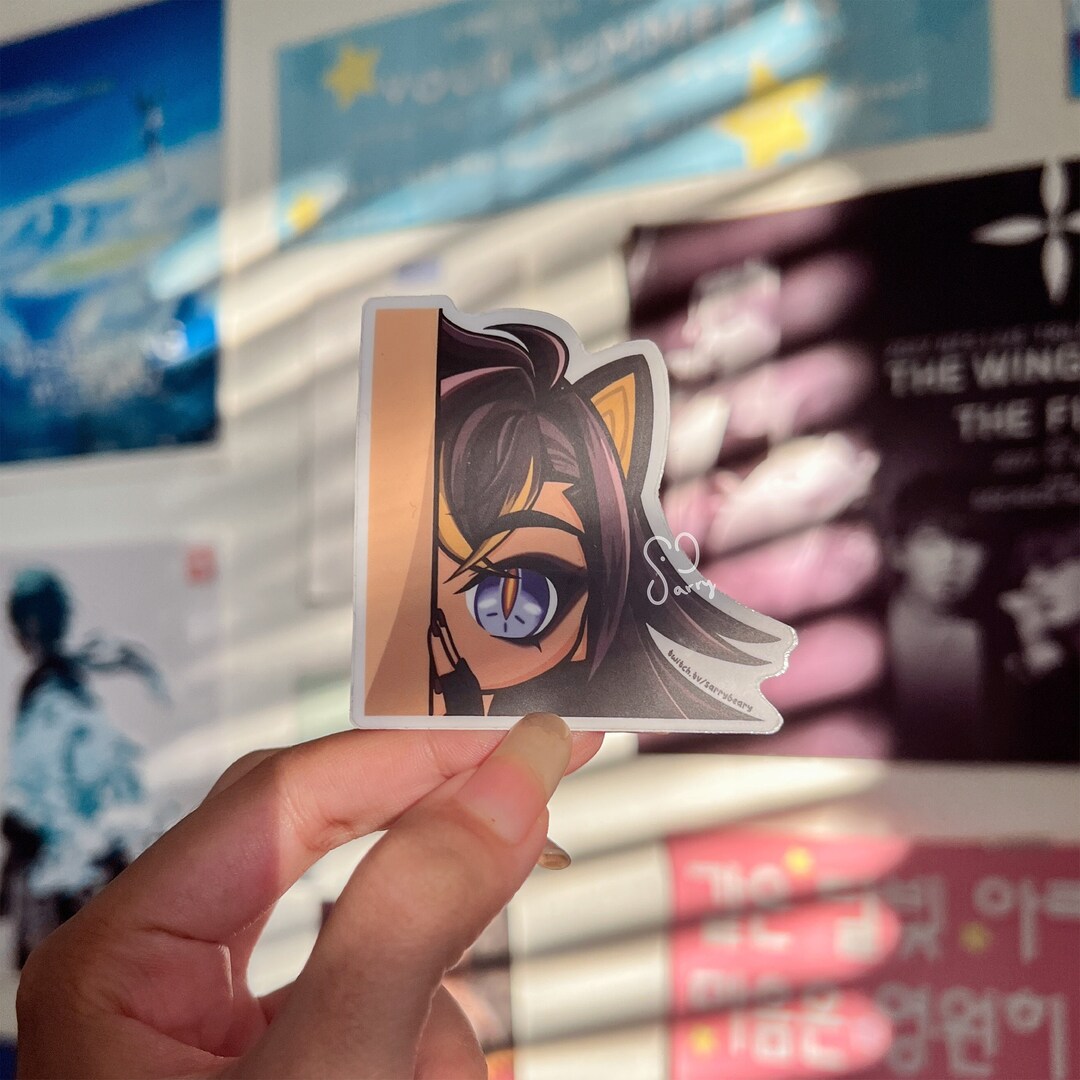Chibi Dehya Genshin Impact Vinyl Peeker Sticker - Etsy