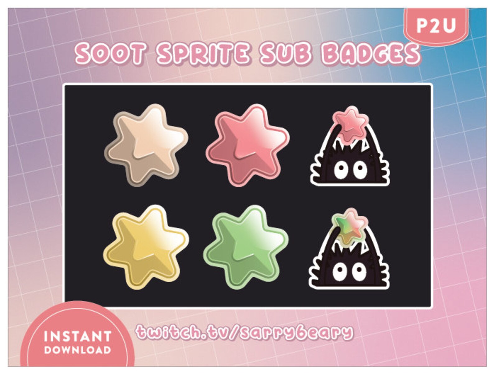 Ghibli Soot Sprite Sub/bit Badges ~ for Twitch/youtube | Studio Ghibli ...