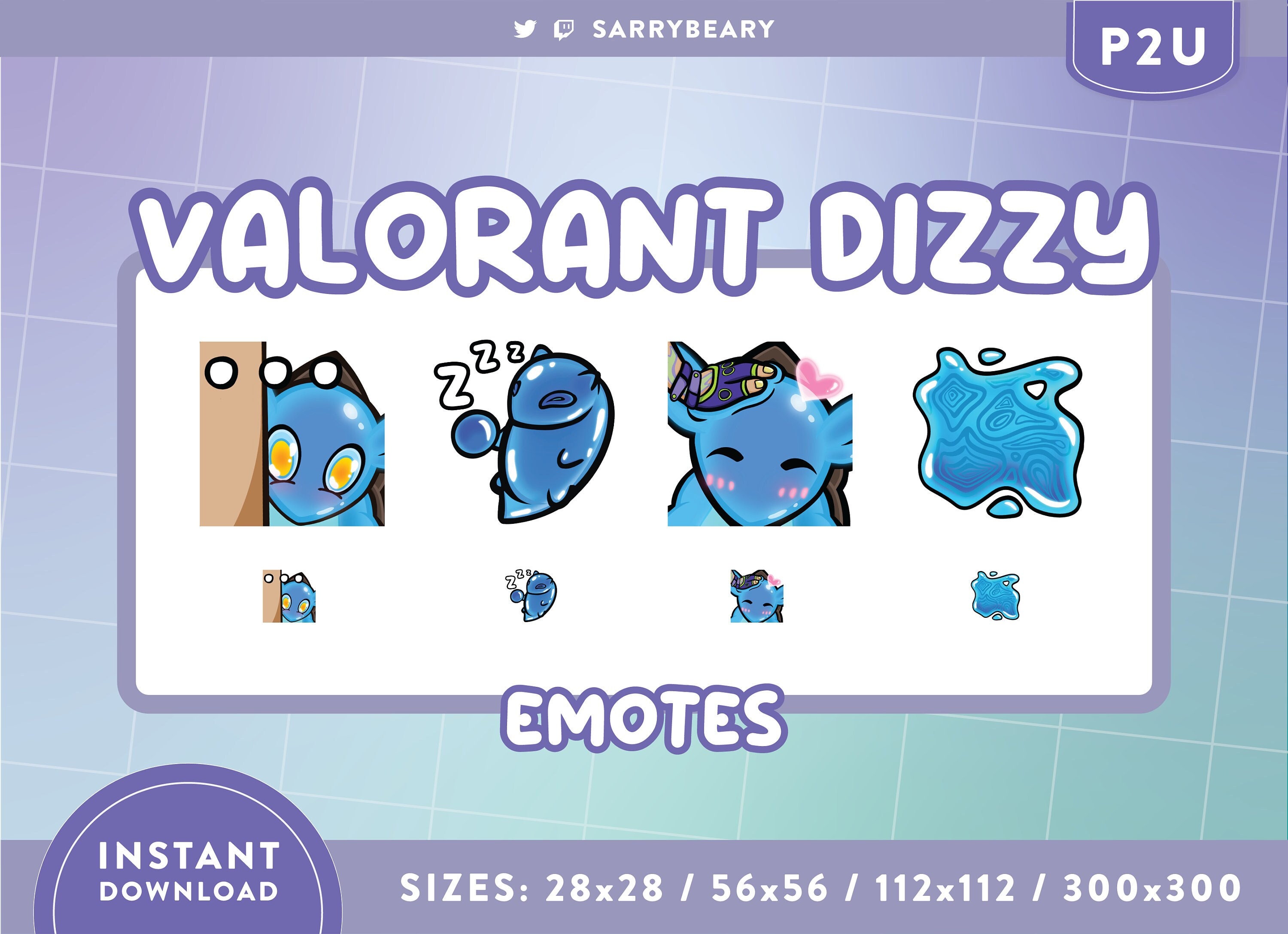 Cute Valorant Gekko Dizzy Emote Set for - Etsy