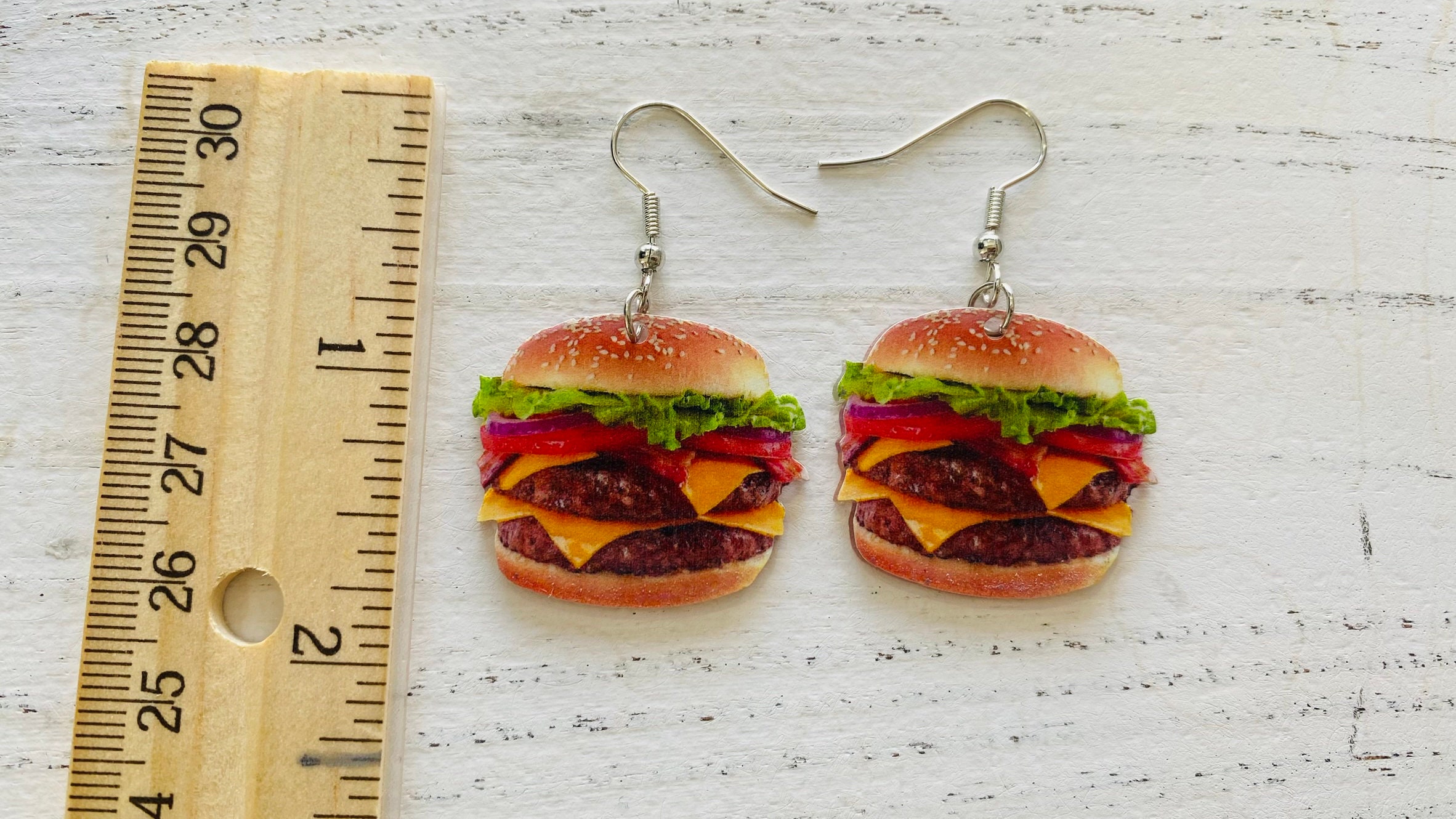 Dangle Drop Earrings, Delicious, Fast Food, Taco, Burrito, Hamburger ...