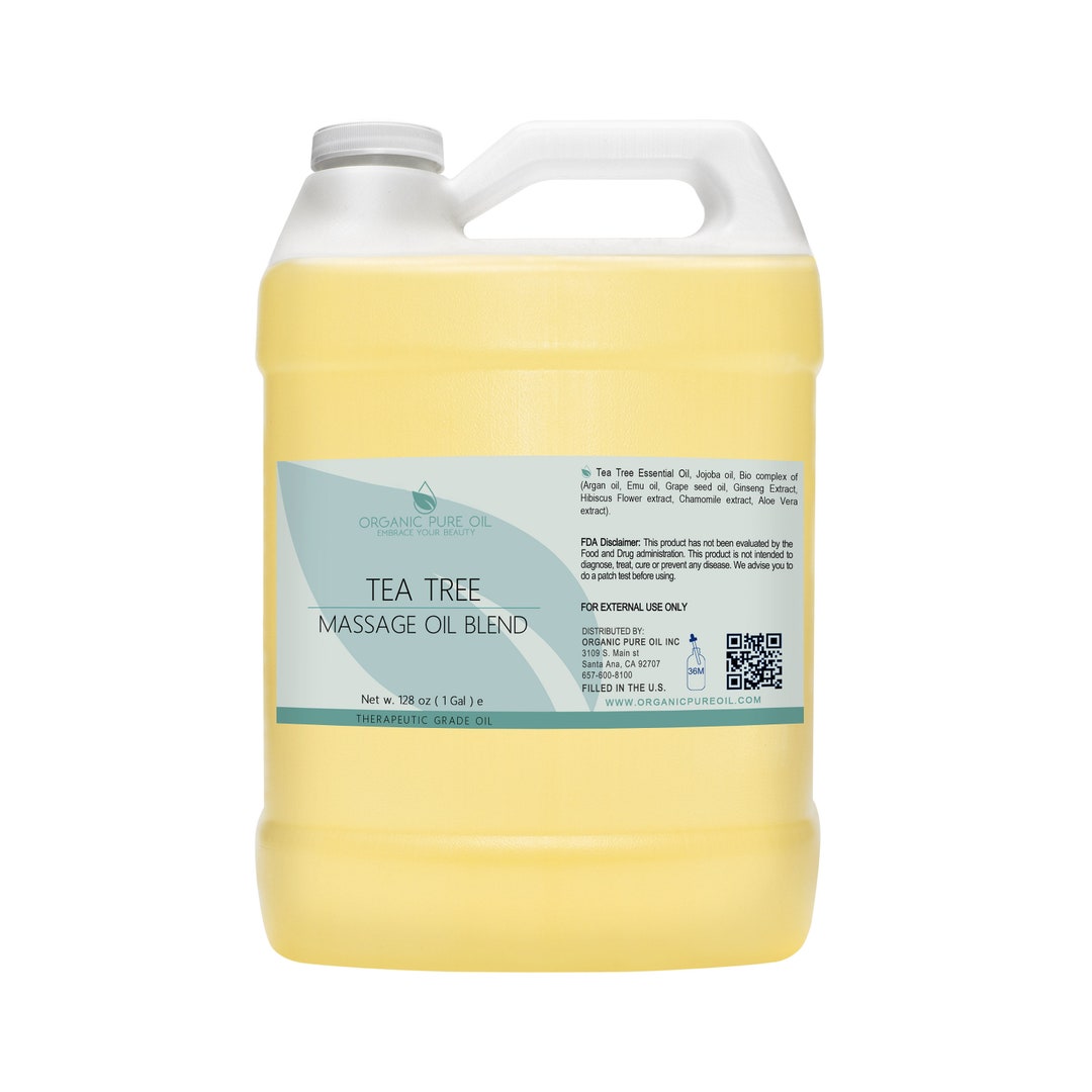Tea Tree Massage Oil Blend 100% Organic Sourced Tea Tree Essential Oil ...