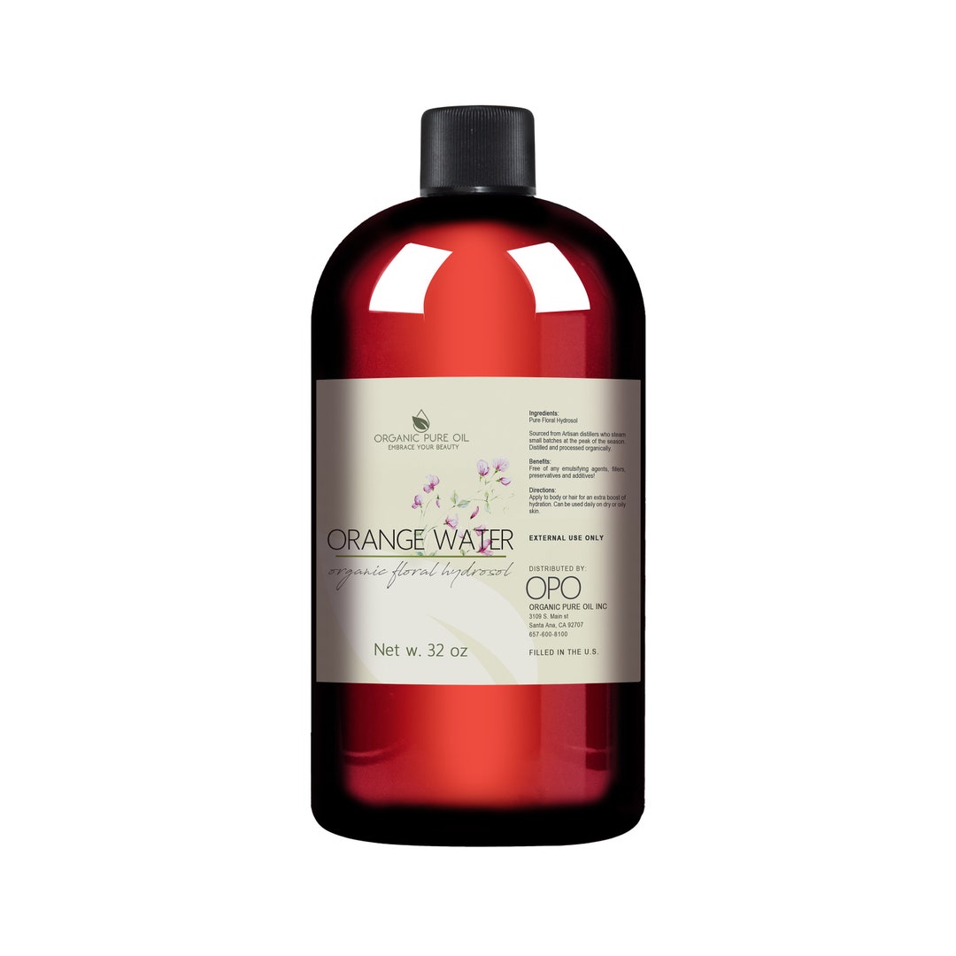 Orange Water Hydrosol - 100% Pure Organically Source 32 Oz Steam ...