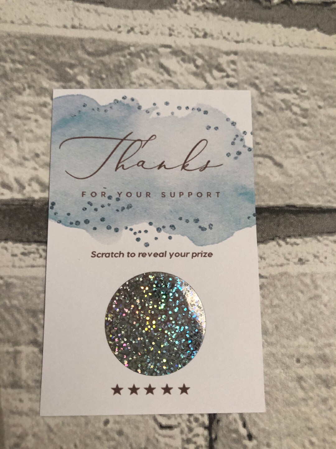 Customer Loyalty Scratch Off Card Discount Gift Business Prize Thank ...