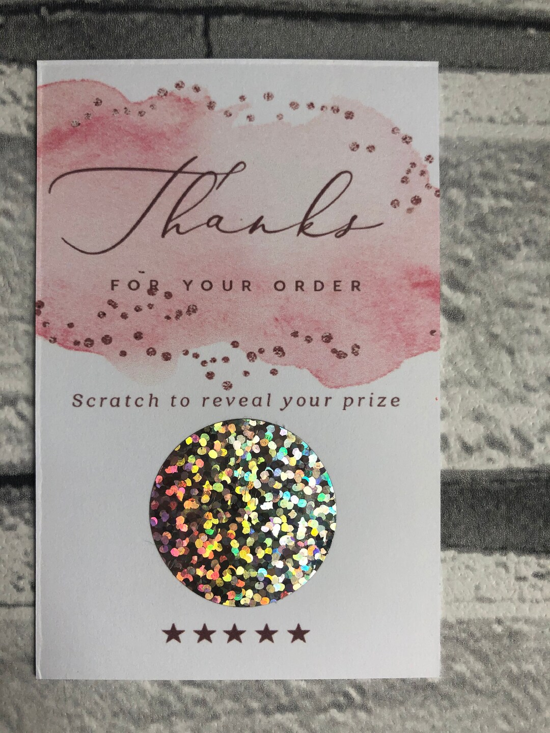 Personalised Customer Loyalty Scratch off Card Discount Gift Business ...