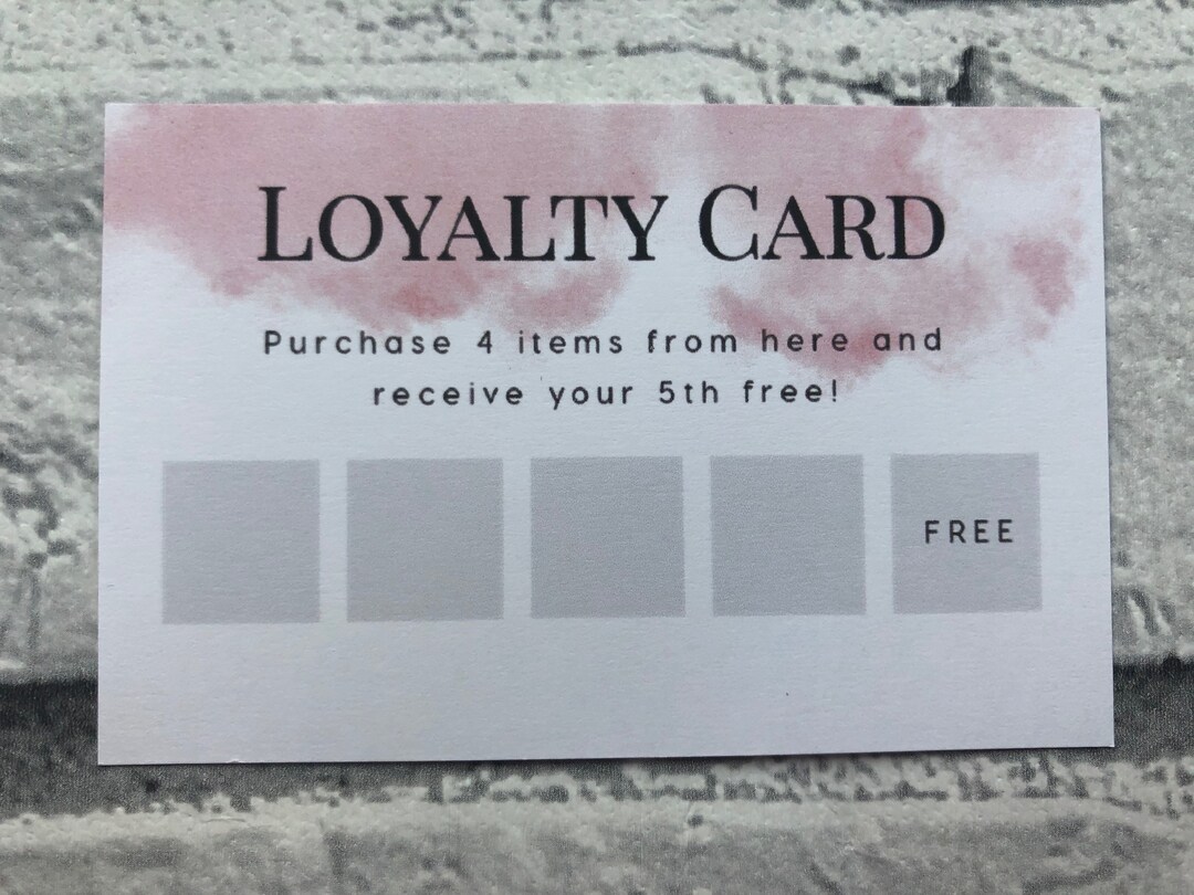 Customer Loyalty Thank You Business Thanks Card Luxury Stamp Pink White ...