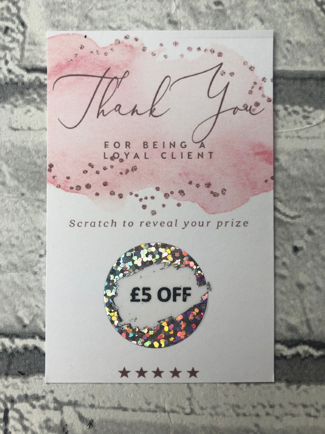 Customer Loyalty Scratch Off Card Discount Gift Business Prize | Etsy