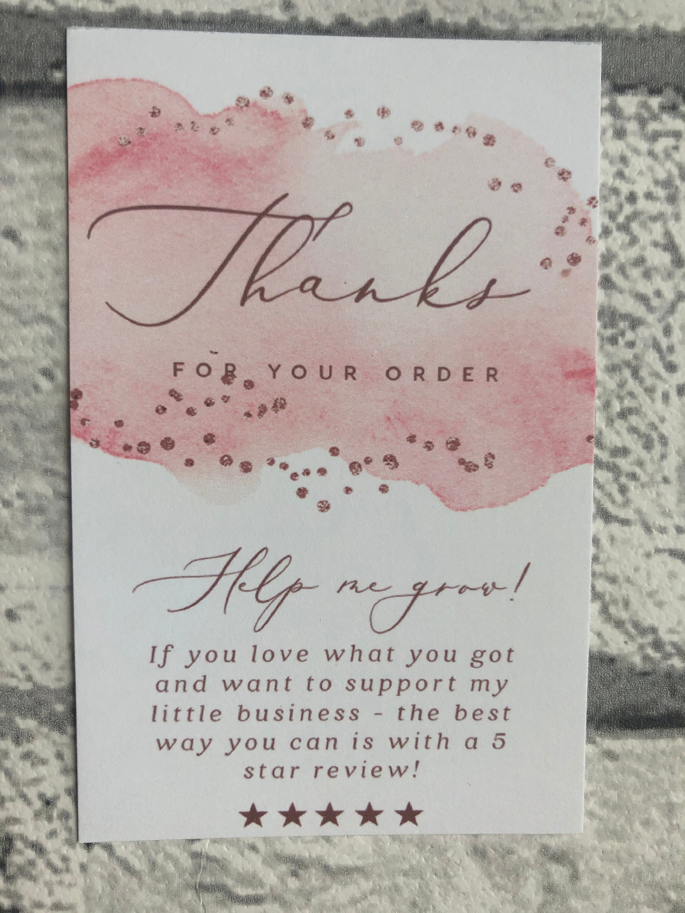 Customer Thank You Business Thanks Card Luxury - Etsy UK
