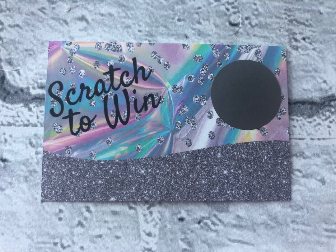 Customer Loyalty Scratch off Card Discount Gift Business Prize Thank ...