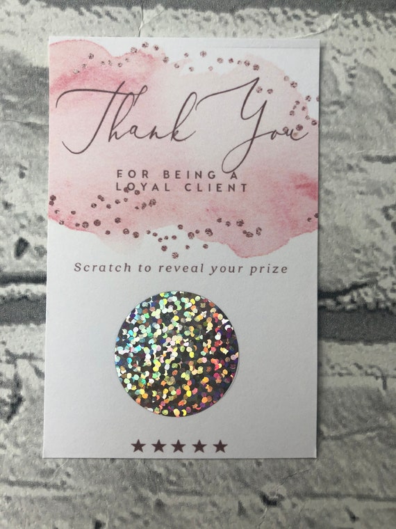Customer Loyalty Scratch off Card Discount Gift Business Prize - Etsy UK