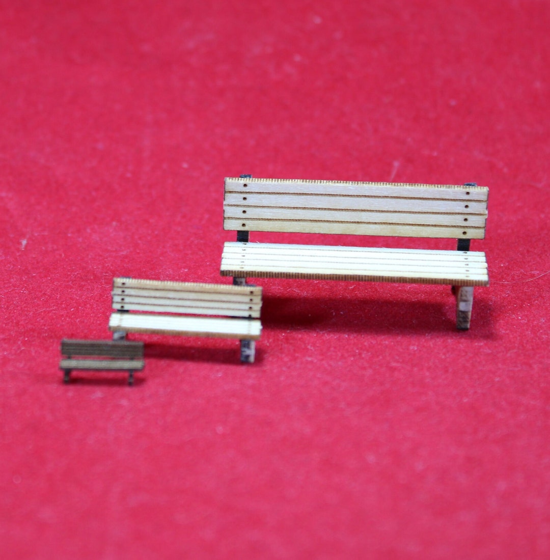 O, HO & N Scale Laser Cut Park Bench Kit - Etsy