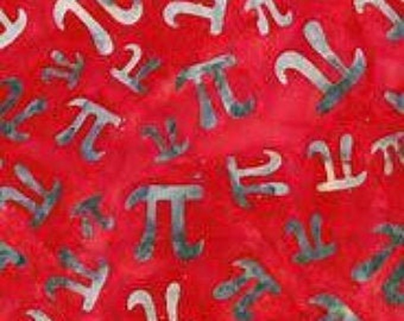 The Symbol PI Red and Black Fabric 9x44 Inches - Etsy