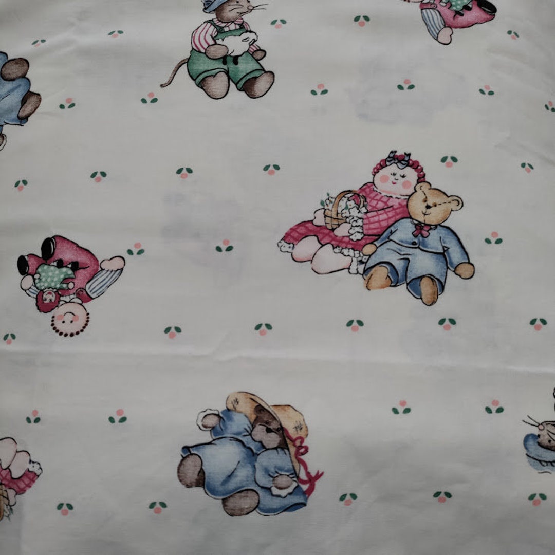 Raggedy Ann , Andy With Bear & Mouse Fabric - 23"x44" Inches - Etsy