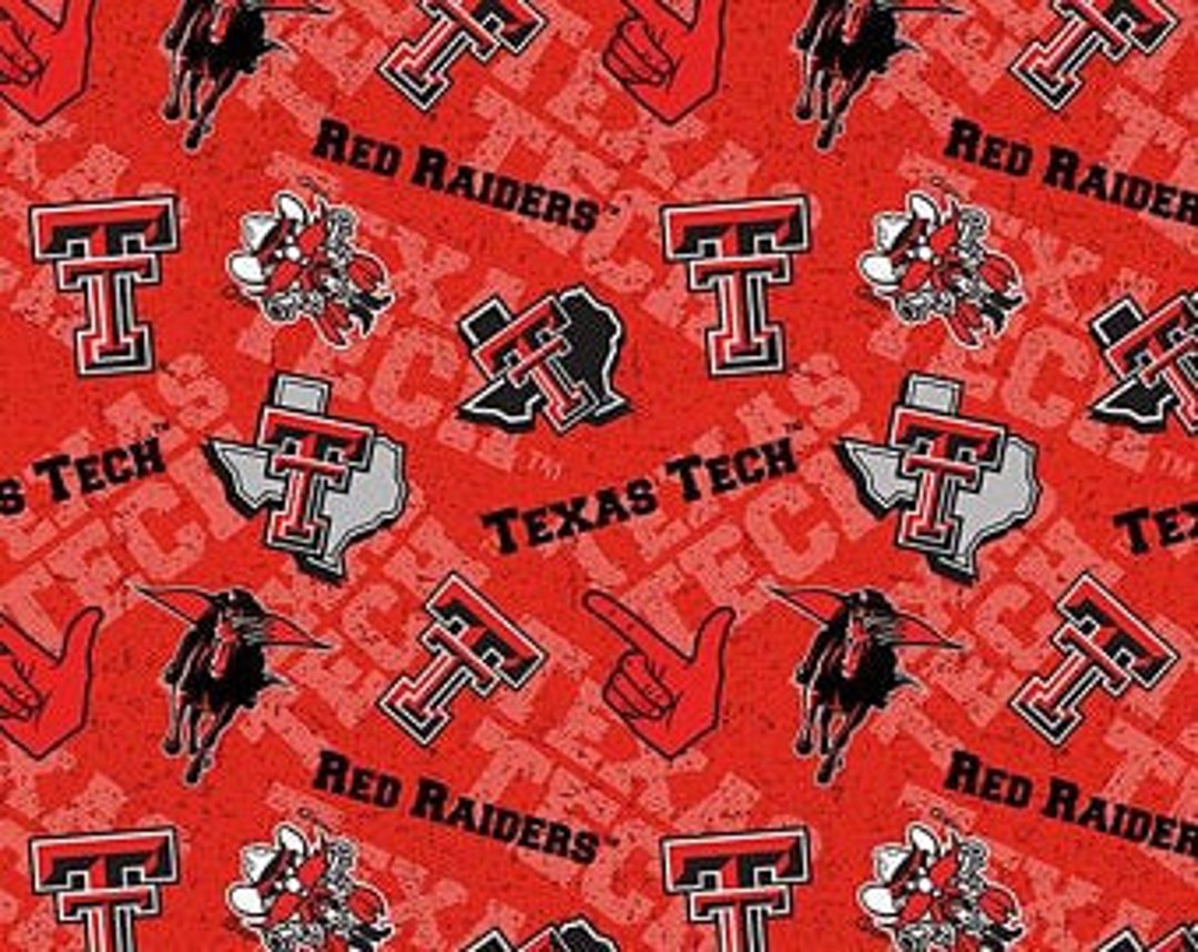 Texas Tech University Red Raiders Fabric - 18"x43" Inches - Etsy
