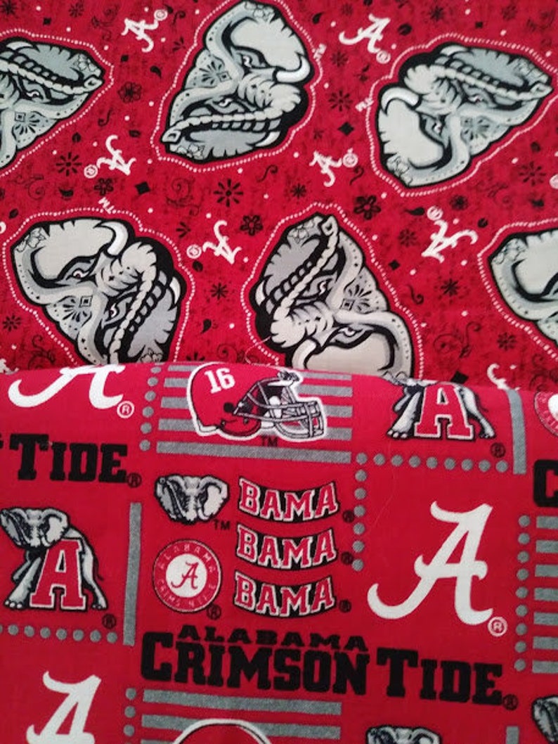 University of Alabama Football Fabric - 31x44" Inches - Etsy