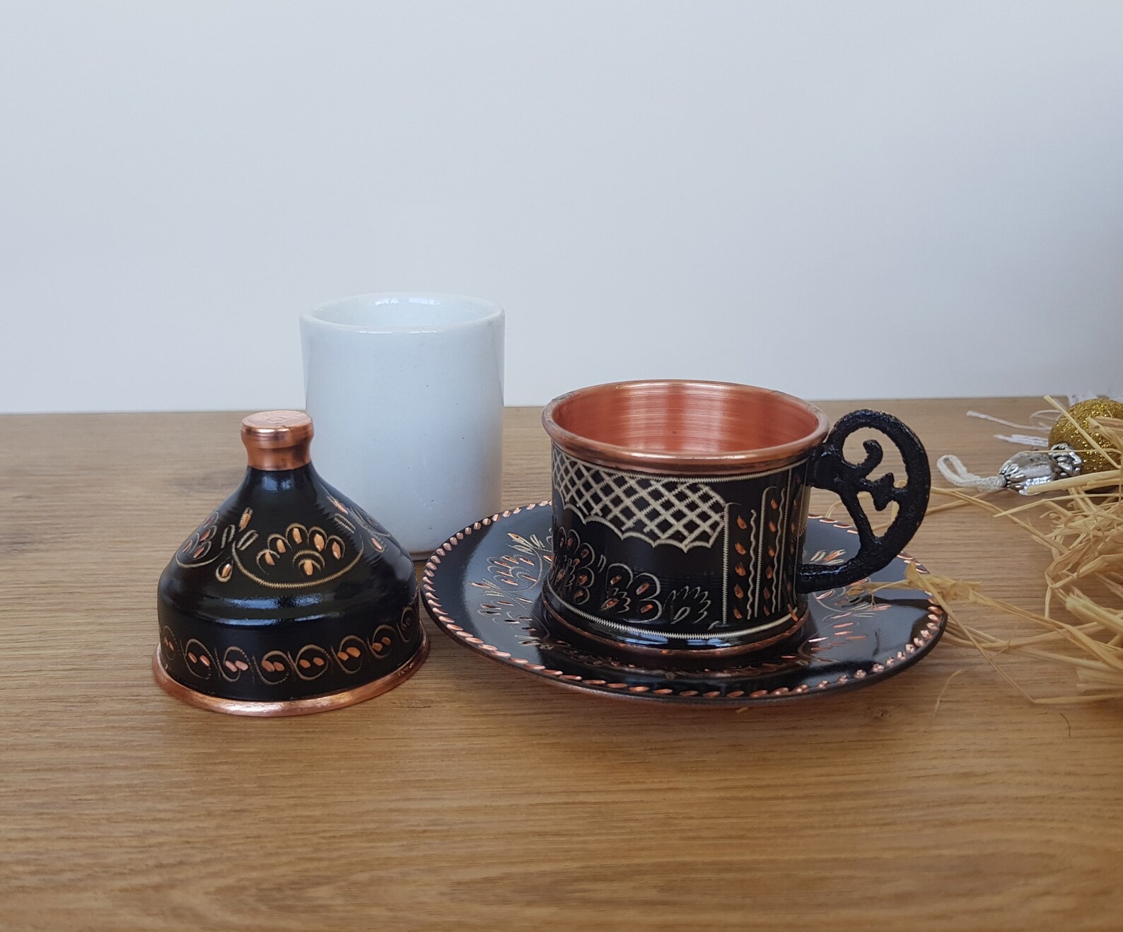 Turkish Coffee Cup Mug Set With Tray and Turkish Coffee Pot(cezve),high ...