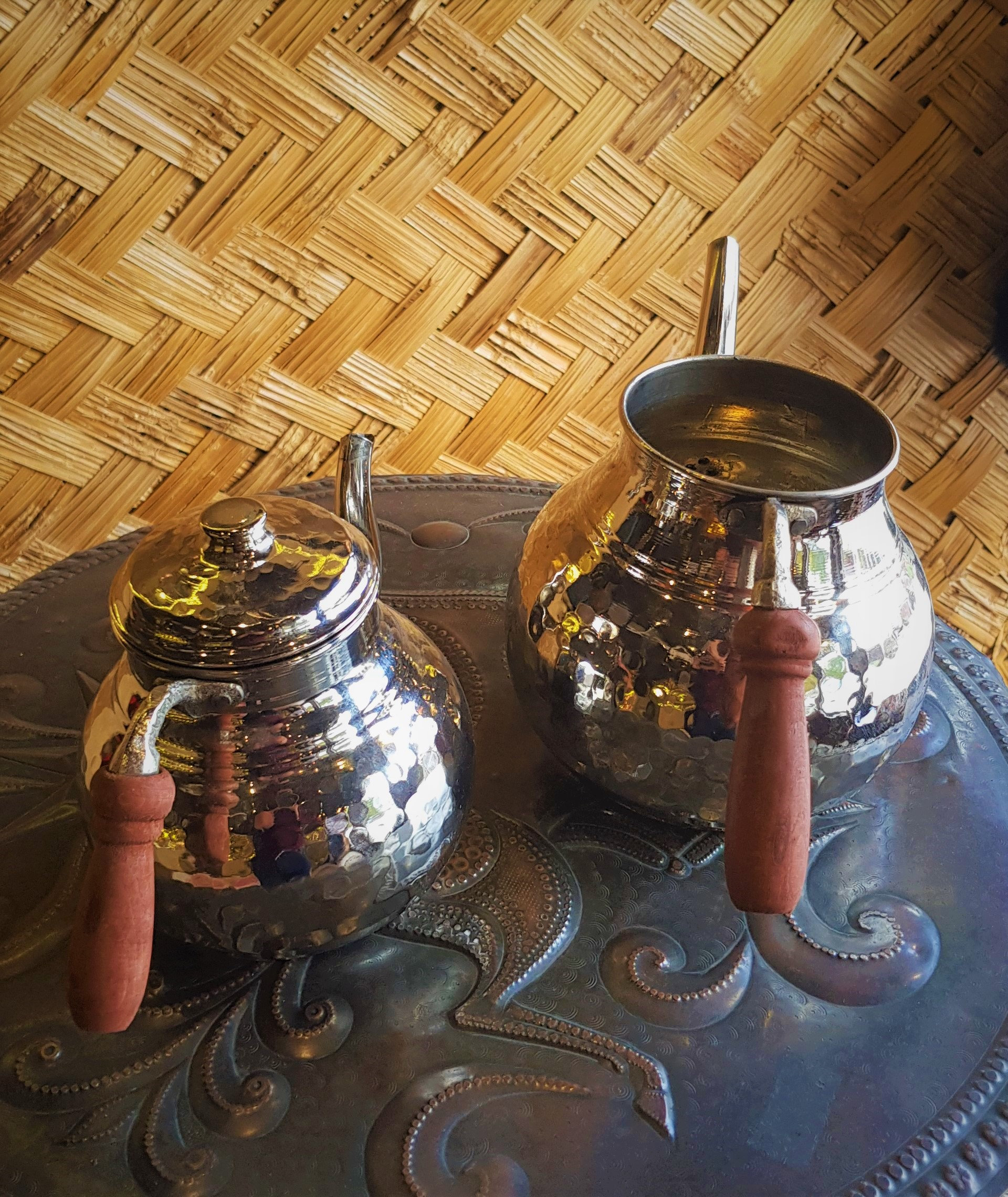 Handmade Turkish Copper Teapot Settraditional Turkish Black - Etsy