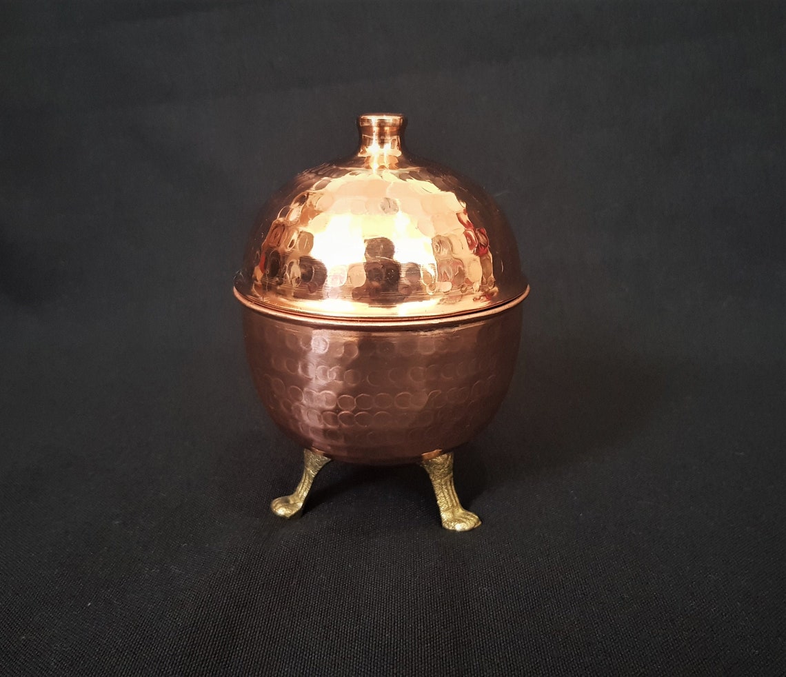 Small Copper Decor Bowl,decorative Mini Tripod Round Candy Dish With ...