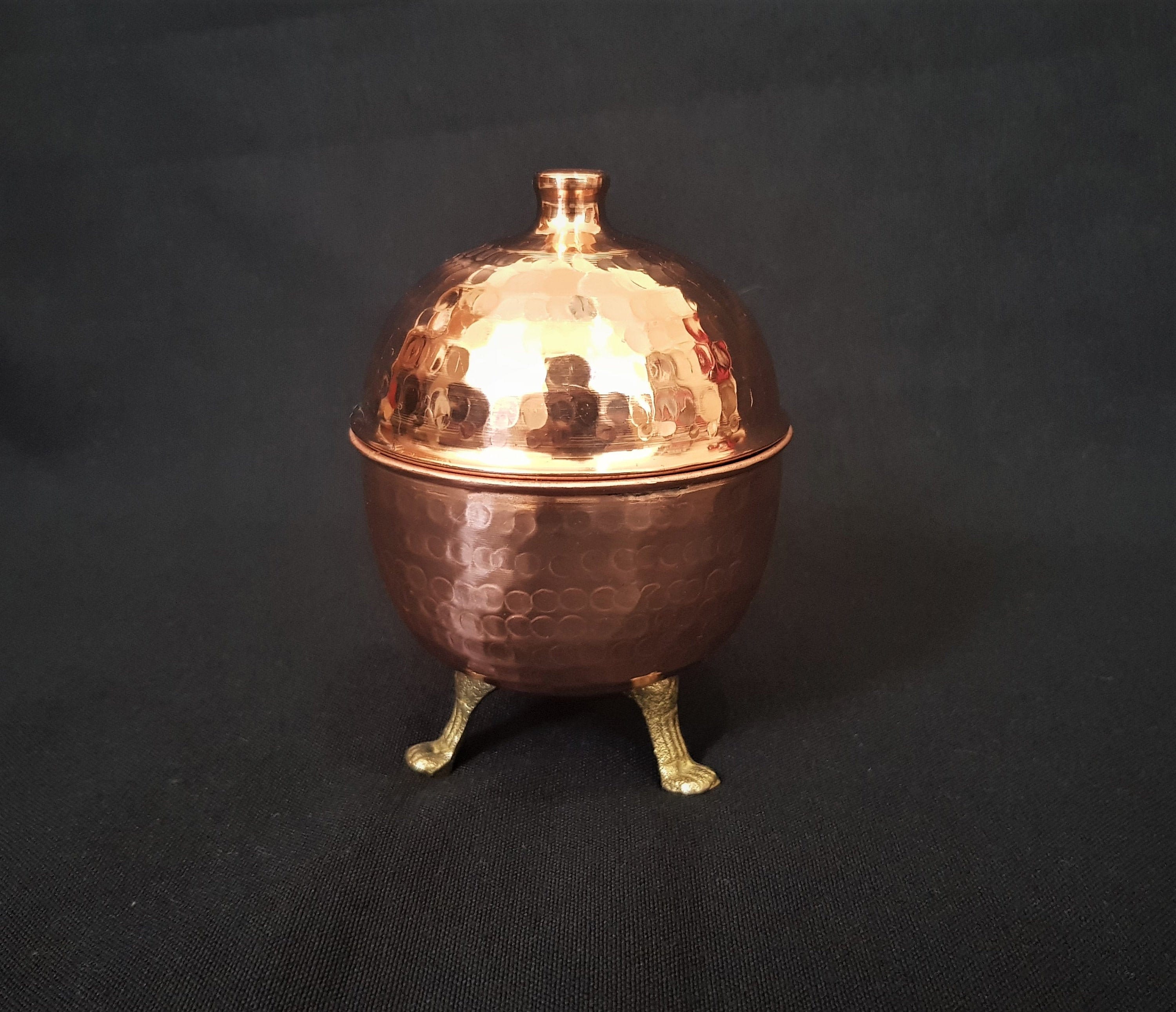 Small Copper Decor Bowl,decorative Mini Tripod Round Candy Dish With ...