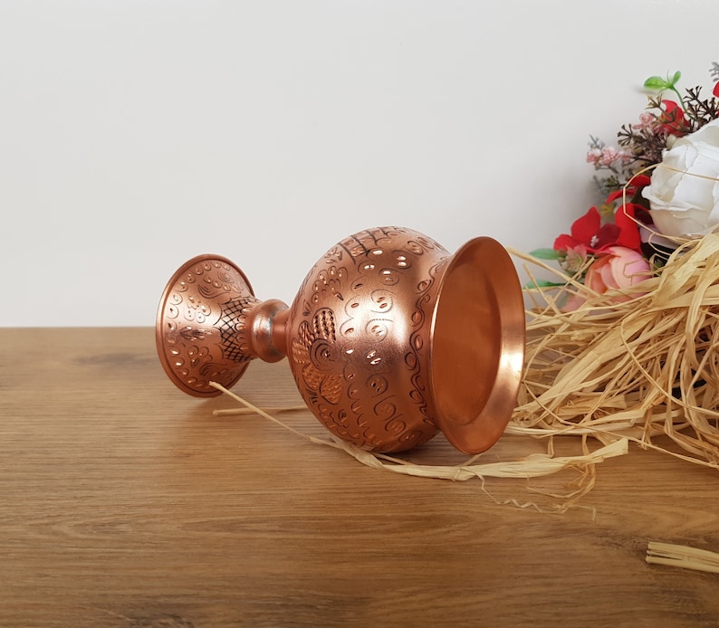 Rustic Copper Flower Vase,metal Decorative Pretty Farmhouse Vase,sweet ...