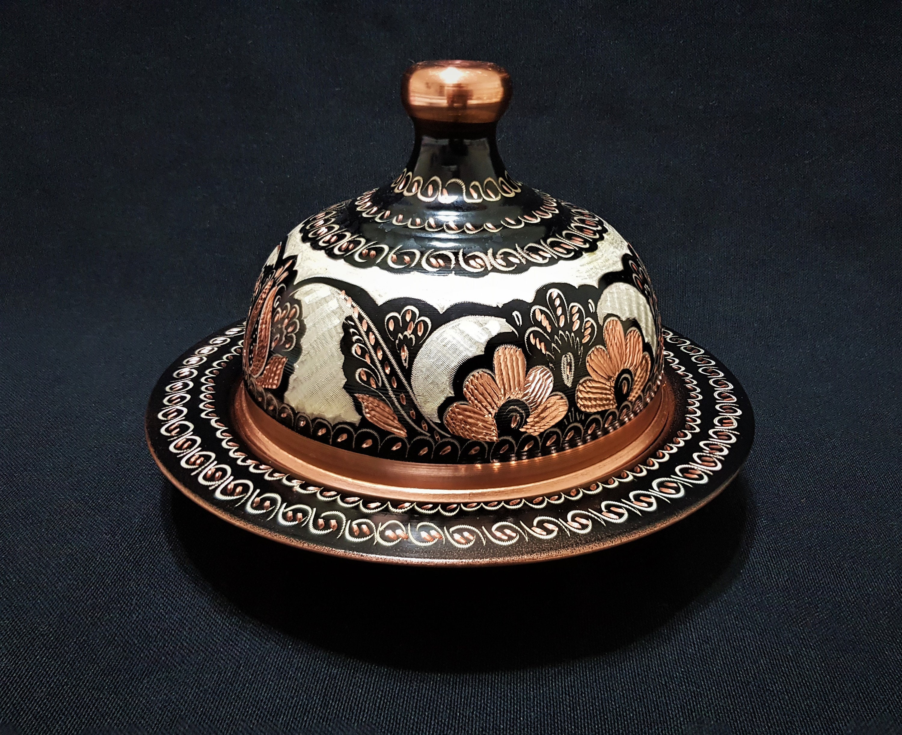 Copper Bowl, Sugar Bowl With Lid, Turkish Delight Bowl With Lid, Copper ...