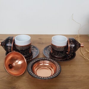 Engraved Turkish Copper Coffee Cup Mug Set,high Quality Turkish Arabic ...