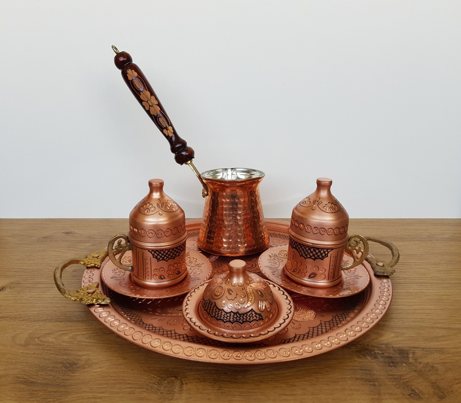 Turkish Coffee Cup Mug Set With Tray and Turkish Coffee | Etsy