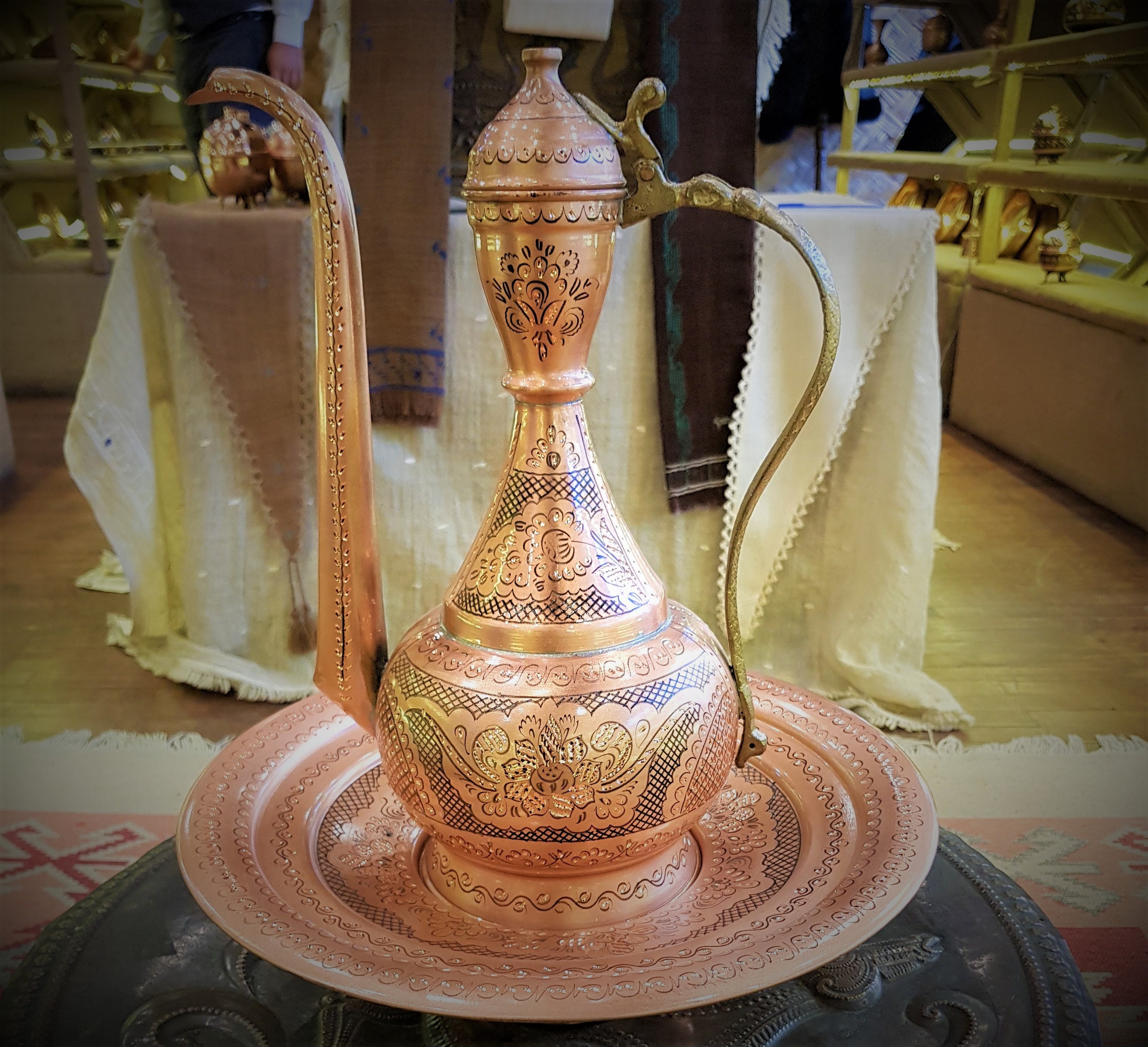 Large Decorative Copper Pitcher Ewer Basin Set,elegant Home Decor ...