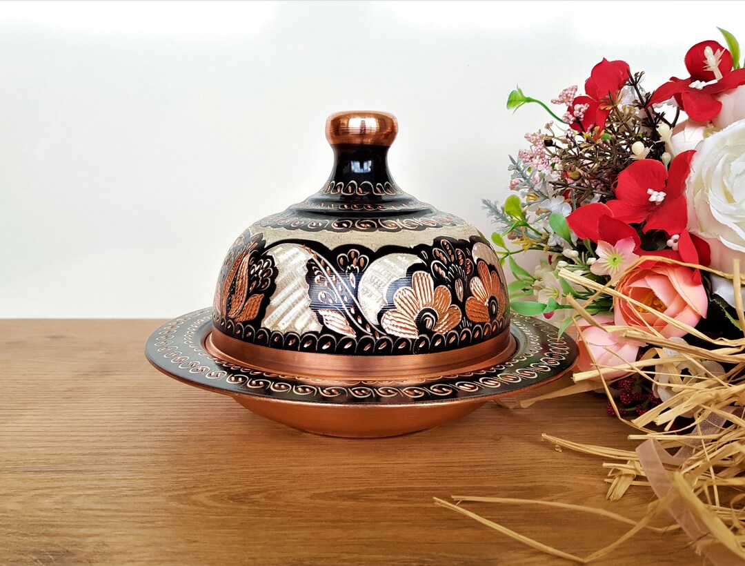Copper Bowl, Sugar Bowl With Lid, Turkish Delight Bowl With Lid, Copper ...