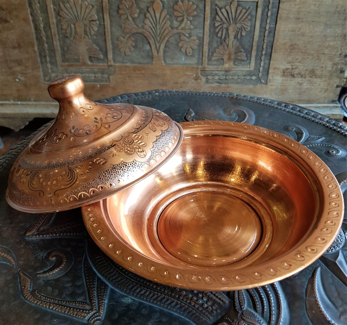 Large Decorative Sugar Bowlrustic Copper Candy Dish With - Etsy