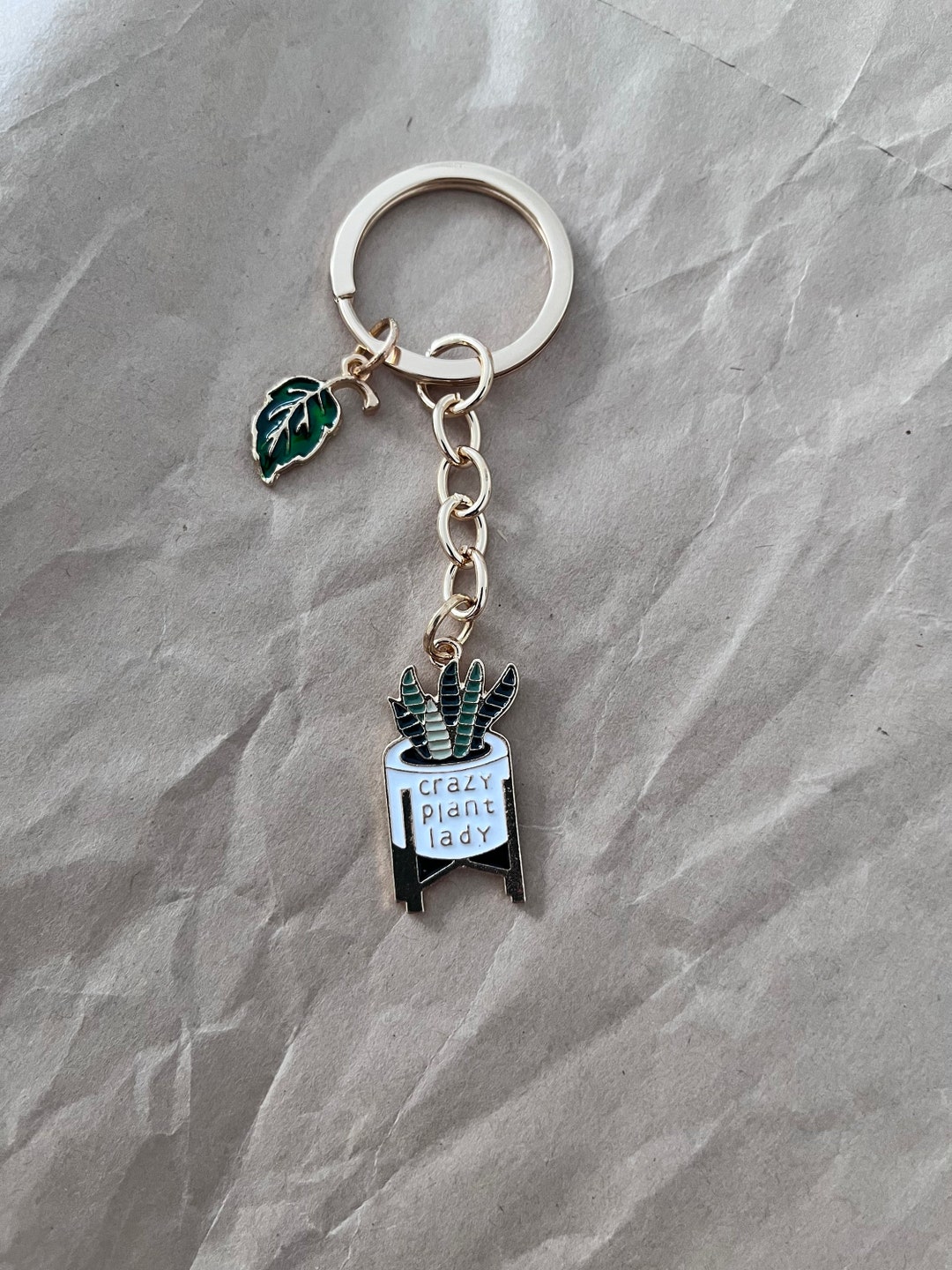 Plant Leaf Keyring Accessories Bag Charm Plant Keyrings Plants Lovers ...
