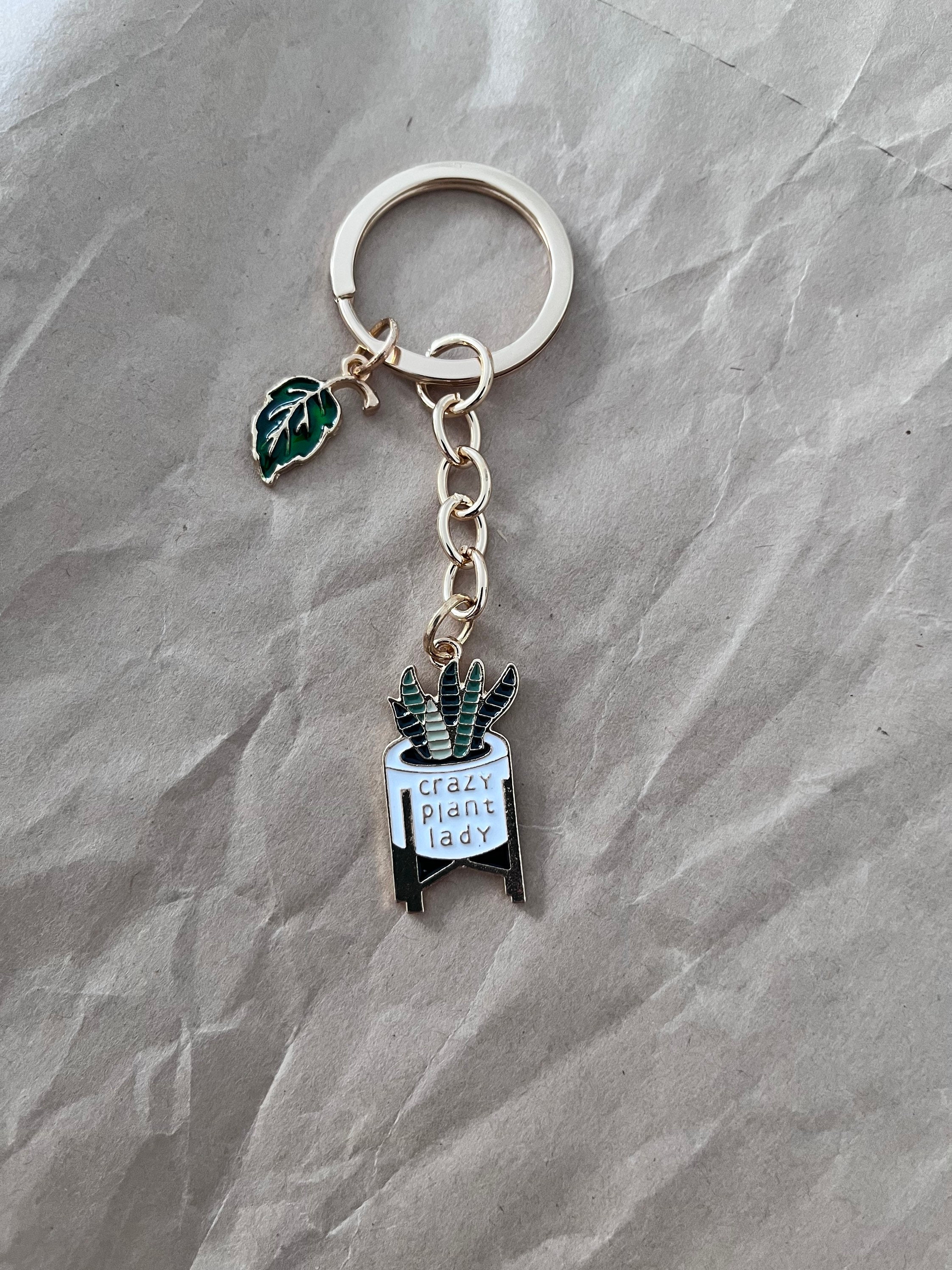 Plant Leaf Keyring Accessories Bag Charm Plant Keyrings Plants Lovers ...