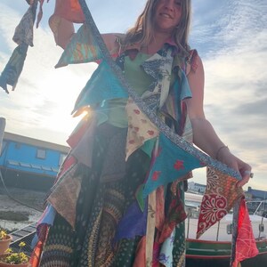 Recycled Bunting Made From Sari off Cuts. Unusual Bunting - Etsy