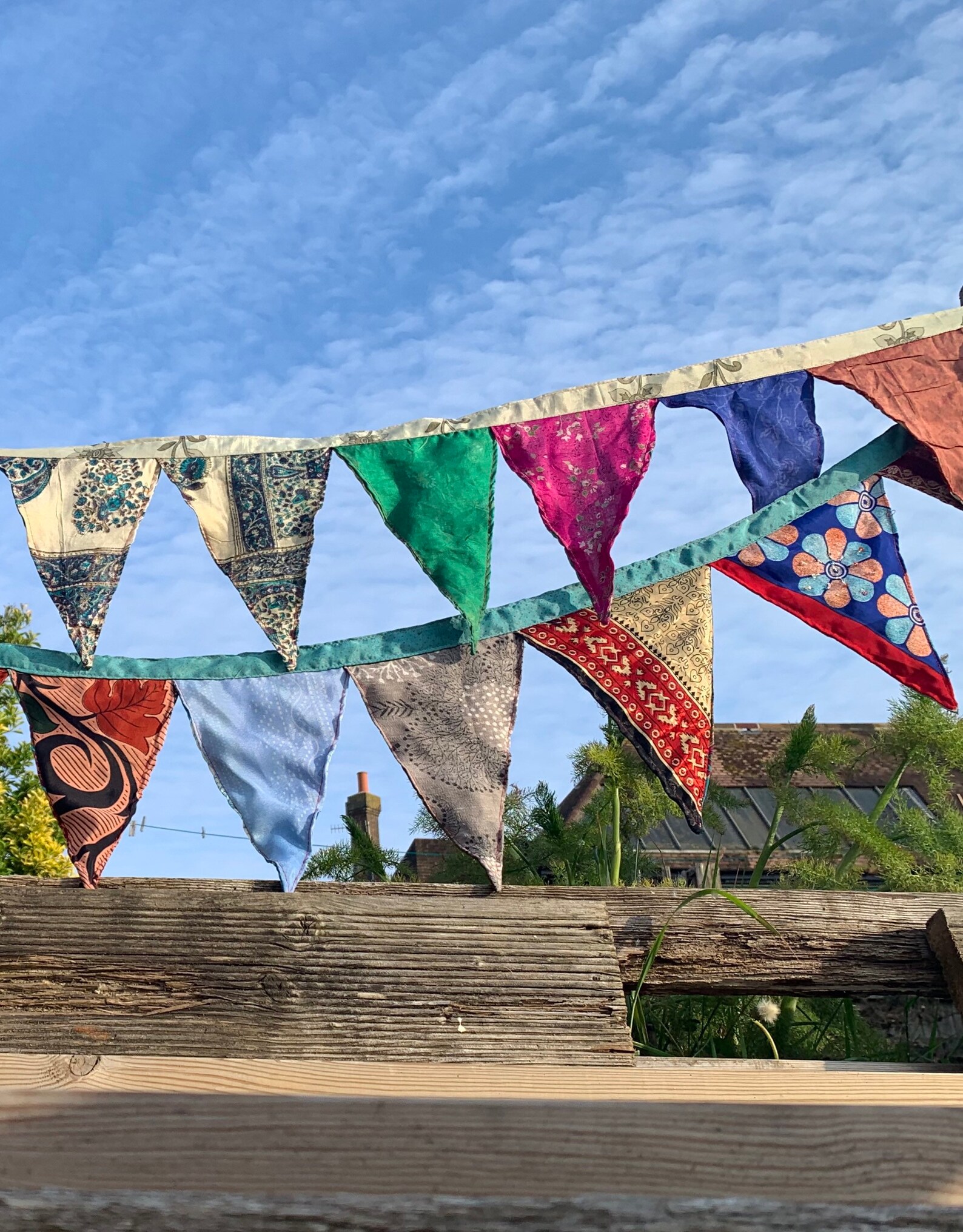 Recycled Bunting Made From Sari off Cuts. Unusual Bunting - Etsy UK