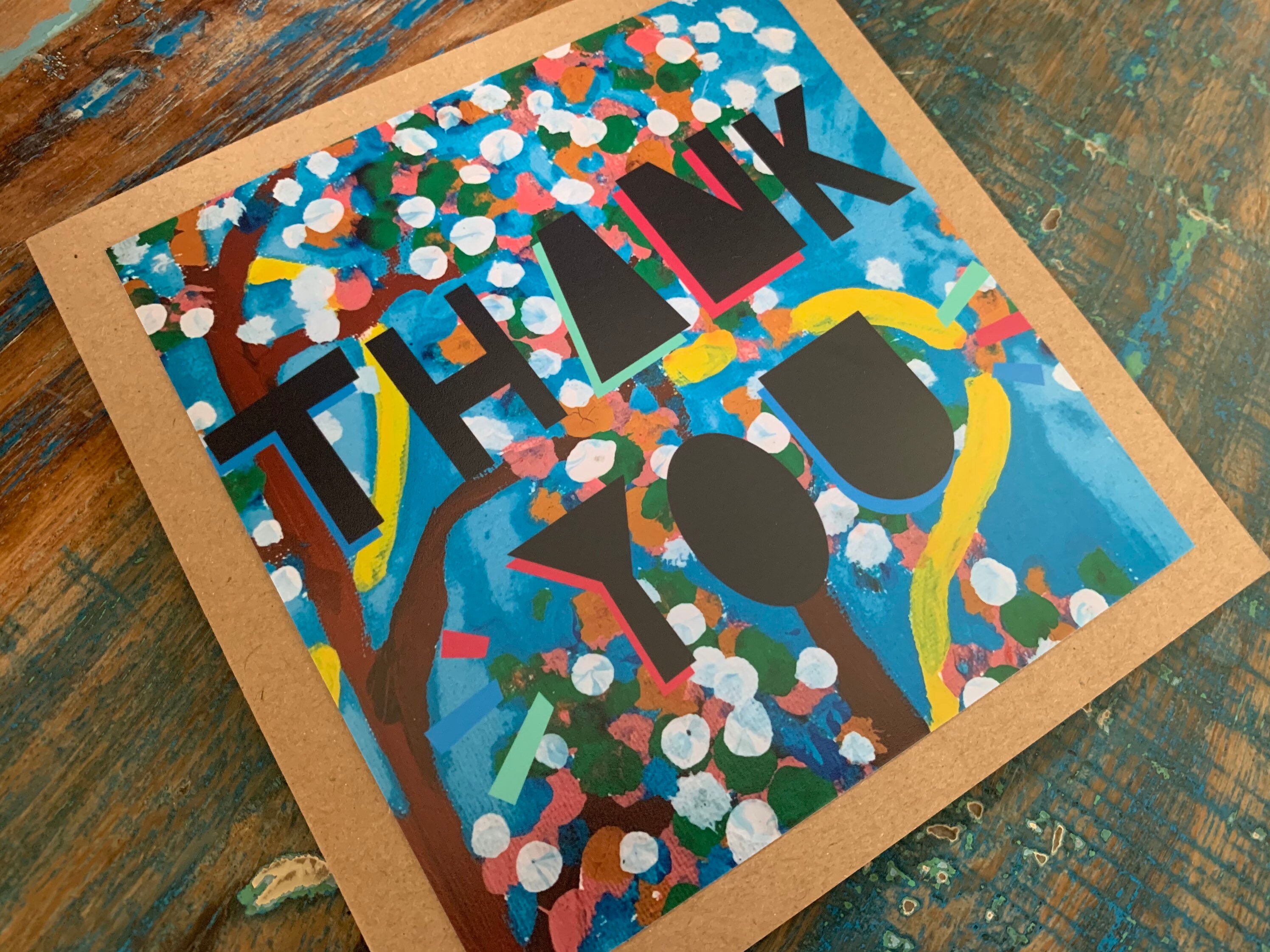 Thank You Card Recycled Card Thank You Gift Card. Eco - Etsy