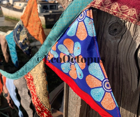 Recycled Bunting Handmade Bunting Eco Friendly Bunting - Etsy