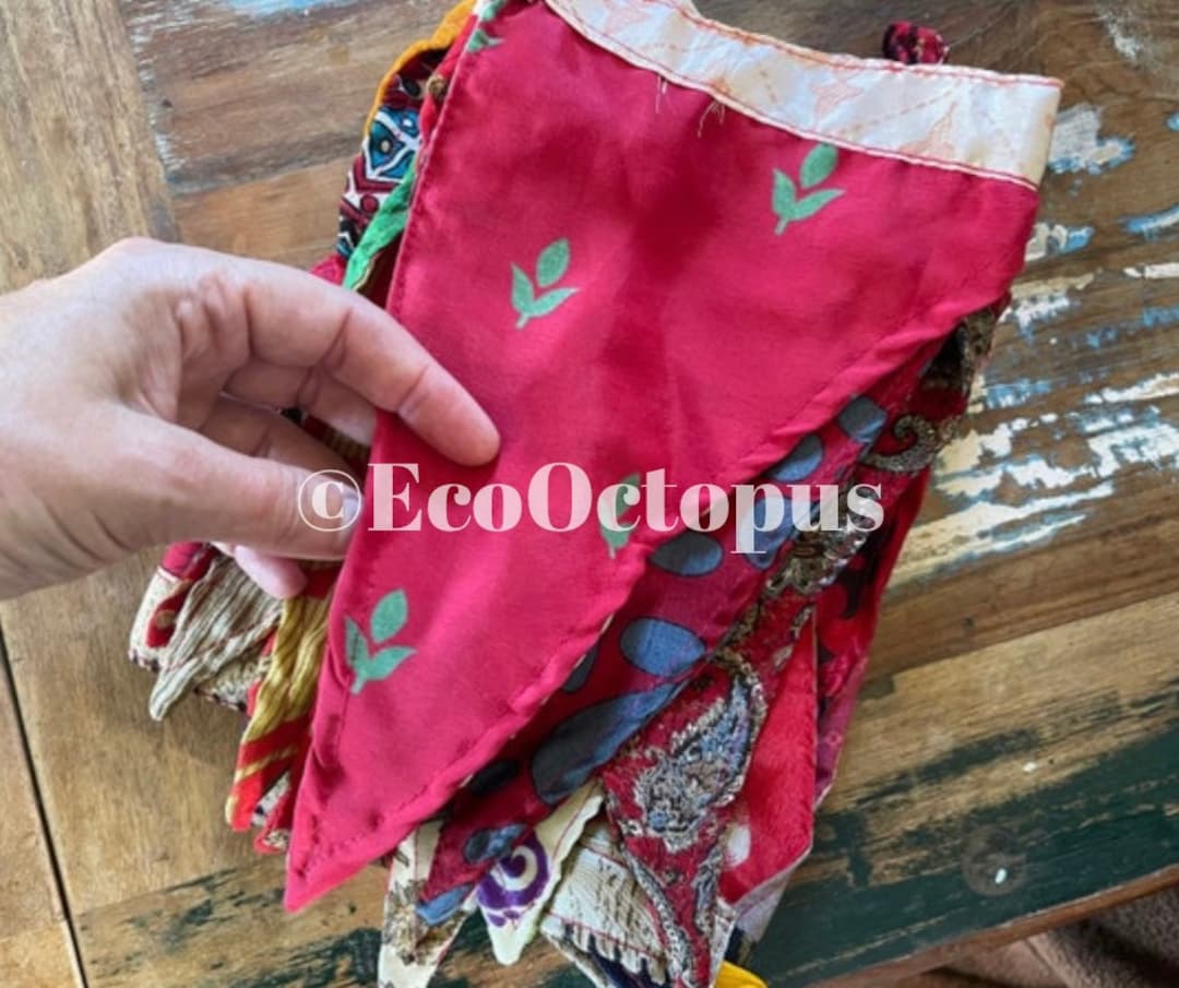 RED Bunting. Eco-friendly Sari Bunting. Recycled Bunting. - Etsy Australia