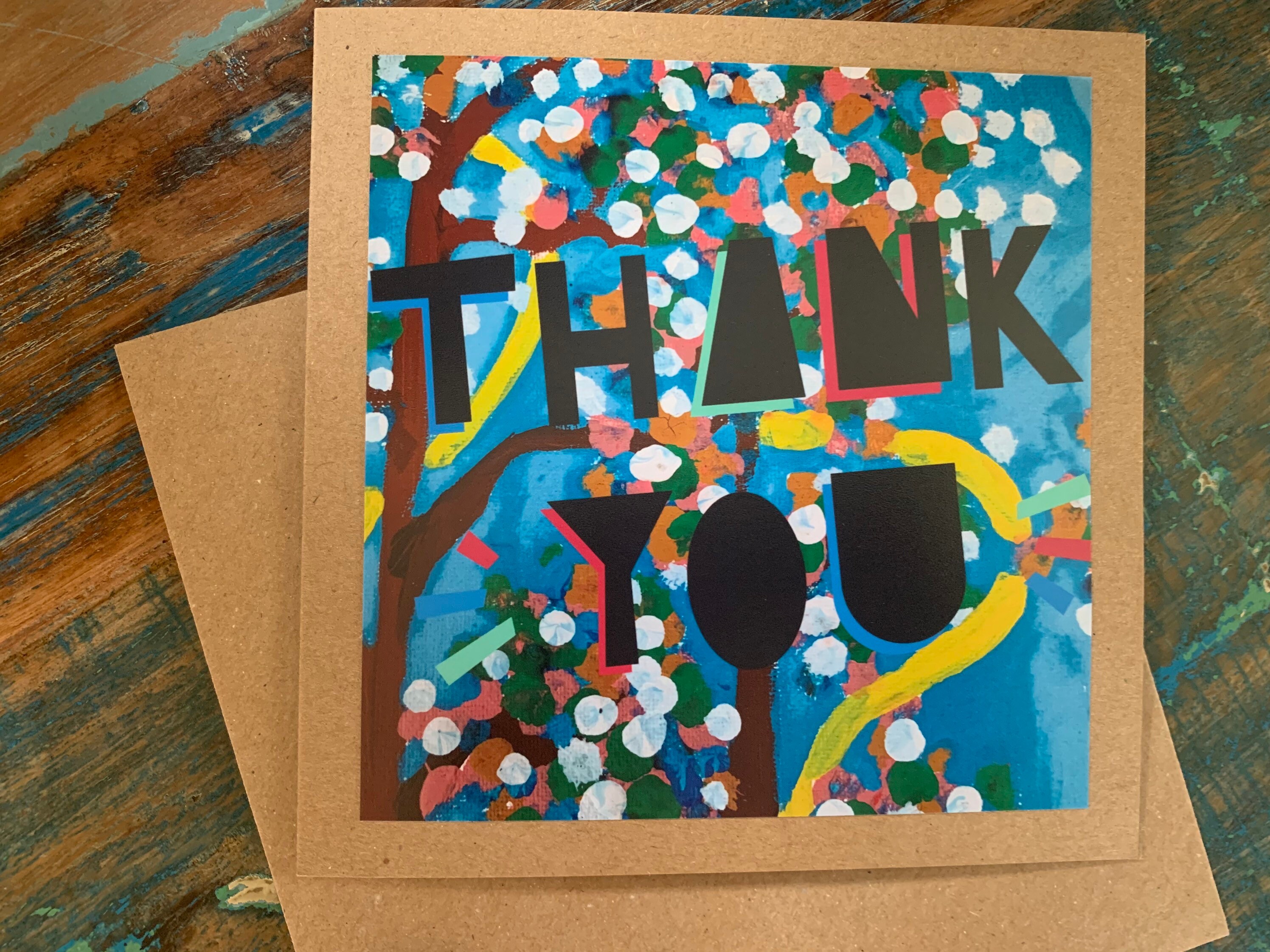 Thank You Card Recycled Card Thank You Gift Card. Eco - Etsy