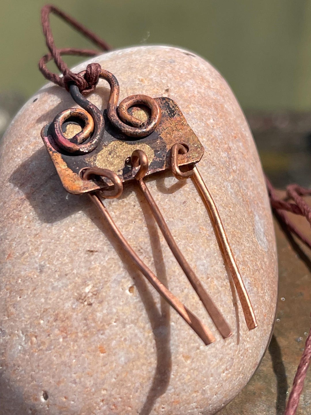 Robot Necklace Made With Welded Off-cuts of Copper. Handmade Jewellery ...