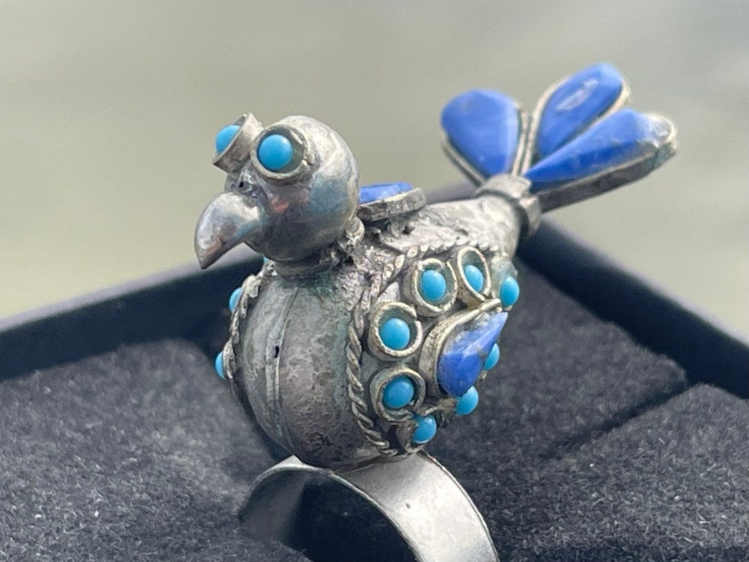 Adjustable Vintage Bird Ring, Silver Bird Ring, Boho Vintage Jewellery, Ethical Jewellery, Gypsy ...