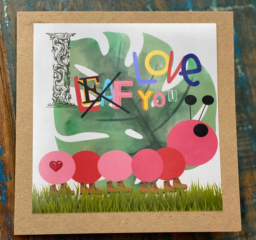 Love Bugs Unusual Card, Romantic Card, Recycled Card, Eco Friendly Card ...