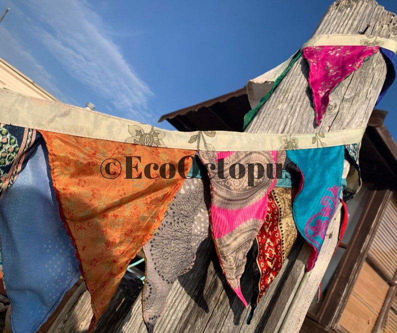 Recycled Bunting Handmade Bunting Eco Friendly Bunting - Etsy